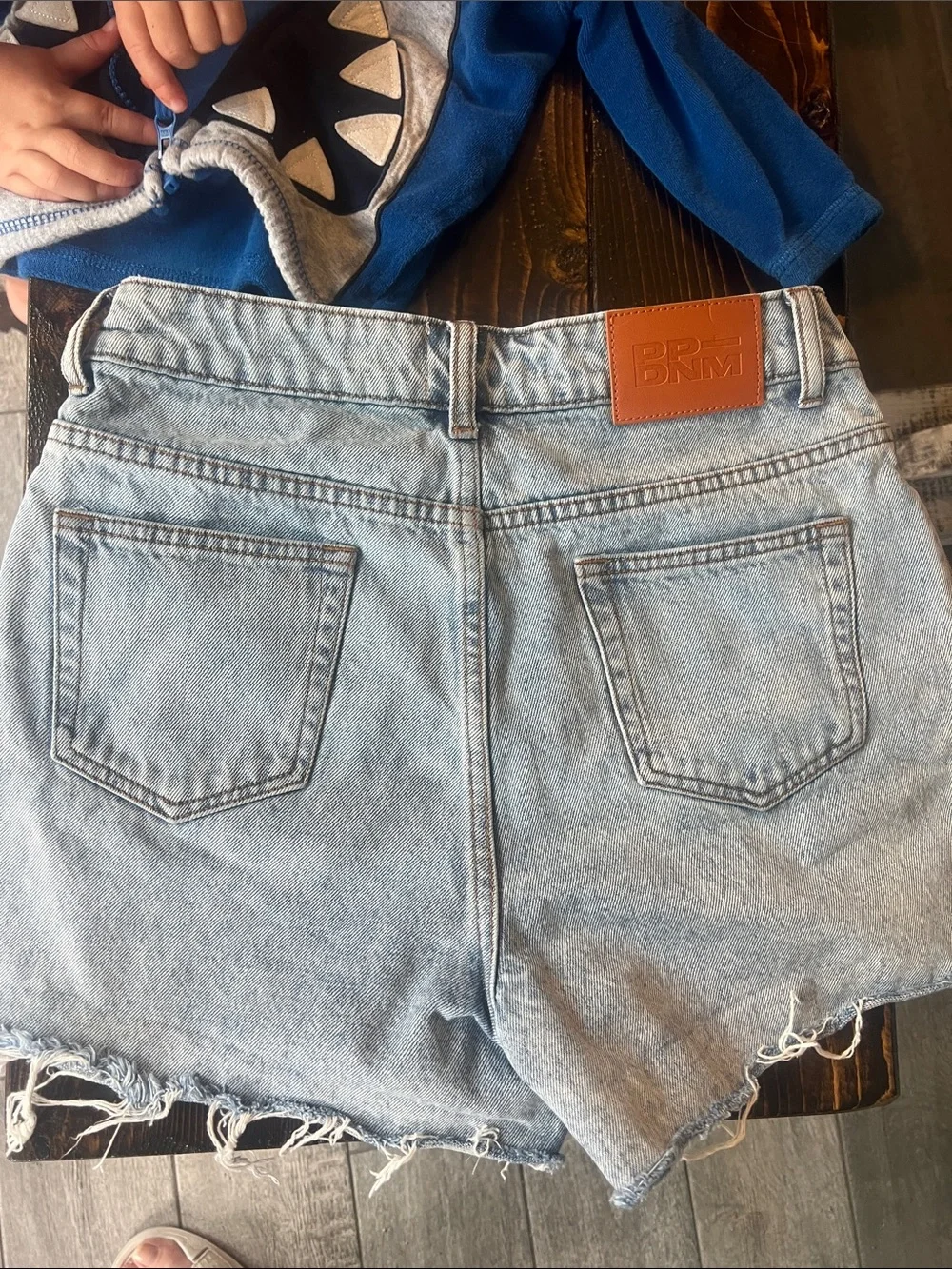 Princess Polly | Shorts | Princess Polly Faded Light Blue Highrise ...